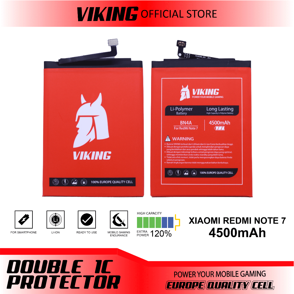 Jual VIKING Baterai Redmi Note 7 - Note 7 Pro BN4A Double Power ...