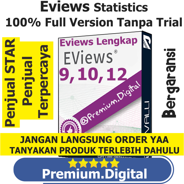 Jual Eviews 13 / Eviews 12 / Eviews 10 / Eviews 9 / Eviews Enterprise / Eviews Statistik ...