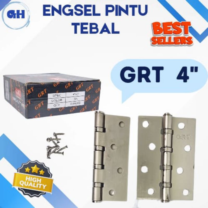 Jual Engsel Pintu Jendela Engsel Bearing Tebal GRT 4" | Shopee Indonesia