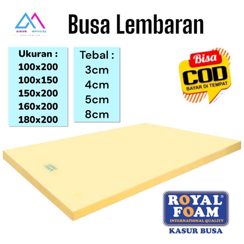 Jual Busa Lembaran Royal Foam Tebal 3cm 4cm 5cm 8cm Bisa untuk isian ...