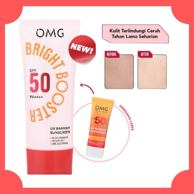 Jual OMG Oh My Glow Bright Booster UV Barrier Sunscreen SPF 50 PA ...