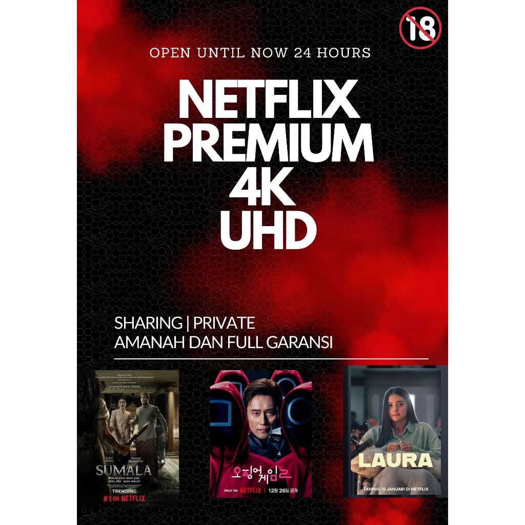 Jual NETFLIX PRIVATE PREMIUM 3 BULAN 90 HARI ANTI SCREEN LIMIT ULTRA HD 4K UHD RESMI AMANAH BUKA ...