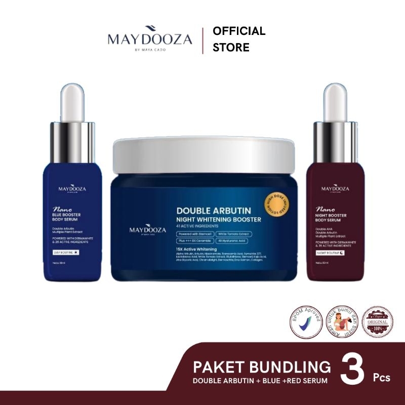 Jual MAYDOOZA - Paket Lengkap Body Lotion Serum Biru & Serum Merah ...