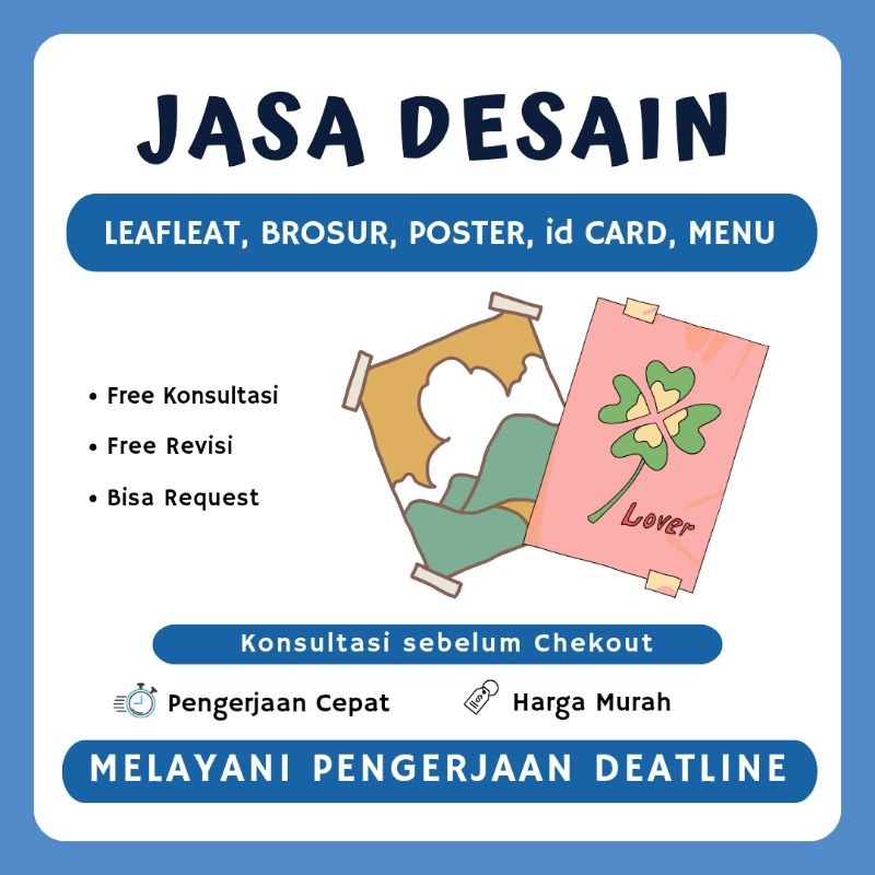 Jual Pembuatan Desain Leafleat/Brosur/Id Card/Poster/Menu | Shopee Indonesia