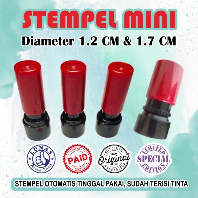Jual stempel bulat kecil / stempel mini / stempel express/stempel ...
