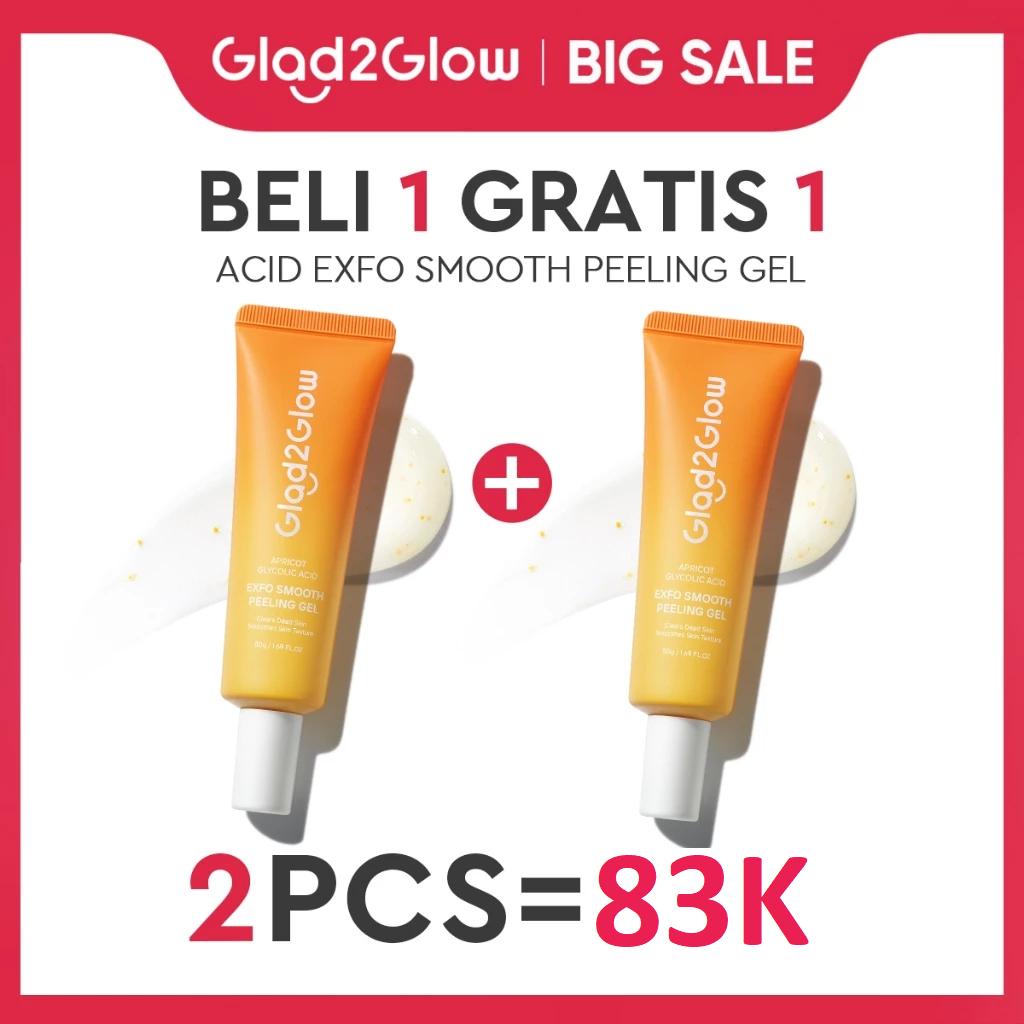 Jual Glad2Glow peeling gel Apricot Glycolic Acid Exfo Smooth Eksfoliasi ...