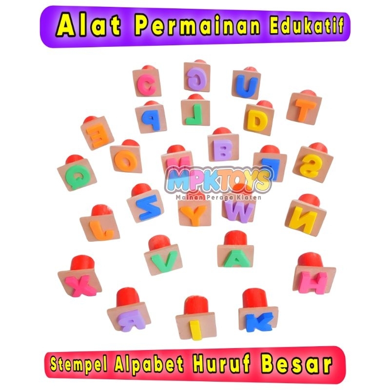 Jual MAINAN EDUKASI STEMPEL HURUF ALPABET STEMPEL HURUF ALFABET (HURUF ...