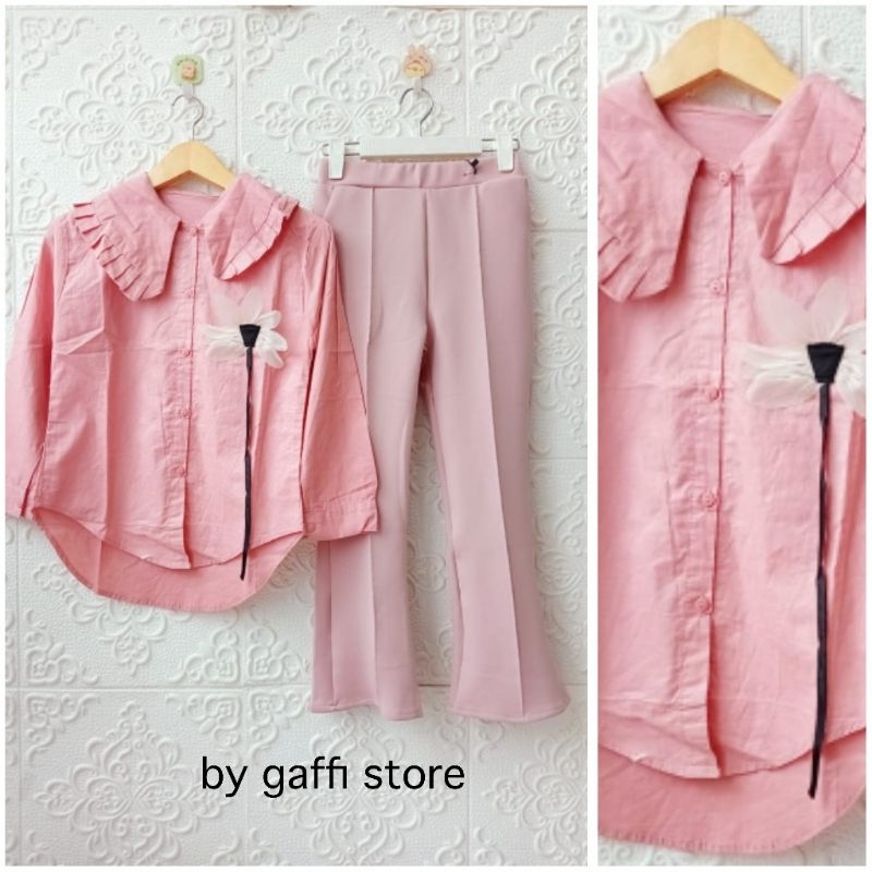Jual Setelan Blouse Polos Dan Cutbray Anak Perempuan Tanggung Usia 8-11 ...