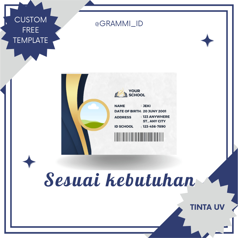 Jual Cetak Kartu ID CARD KARTU TANDA PENGENAL IDENTITAS RUMAH BAHAN PVC ...