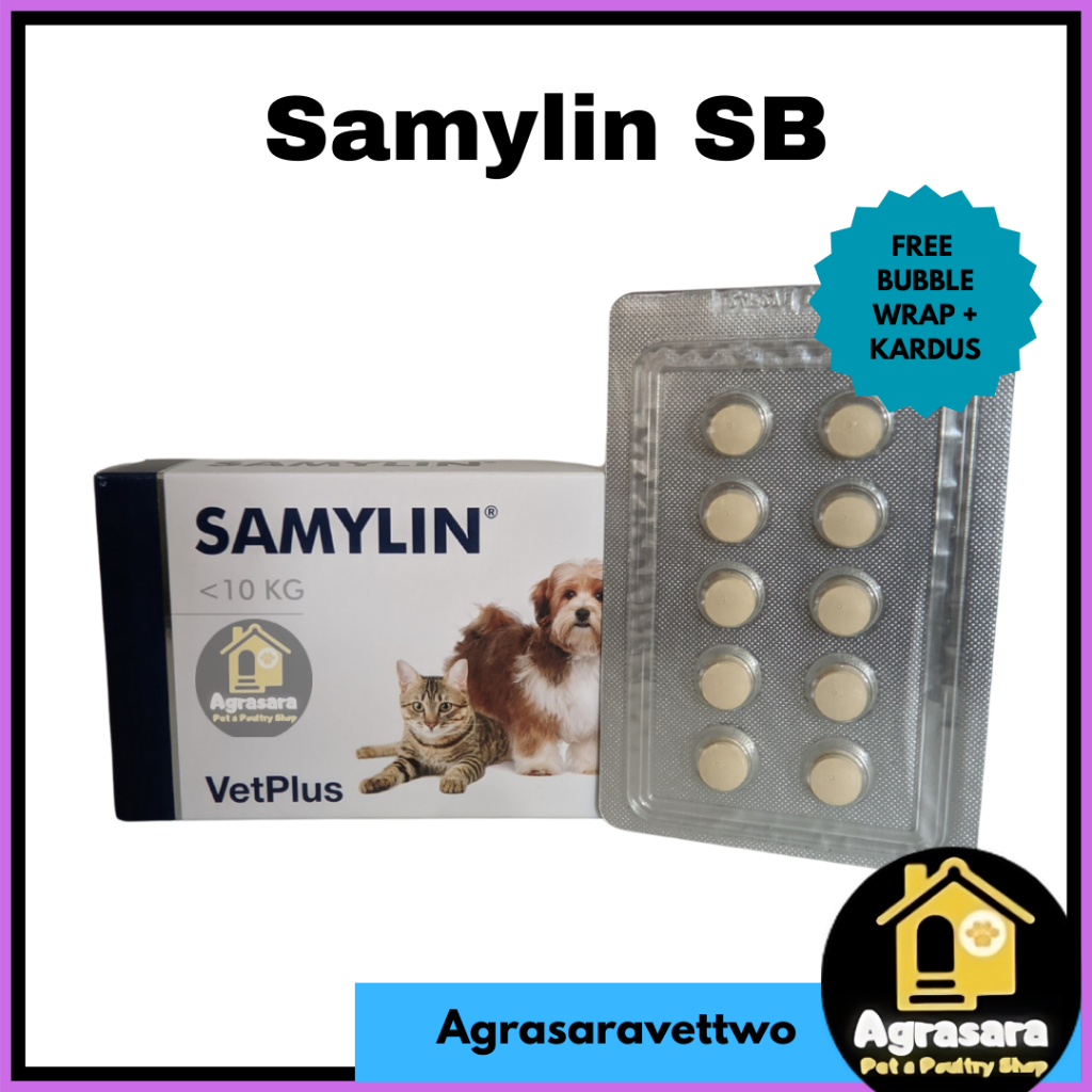 Jual Samylin Small Breed (10 tablet) samylin vetplus- Obat gangguan liver (hati) untuk anjing ...