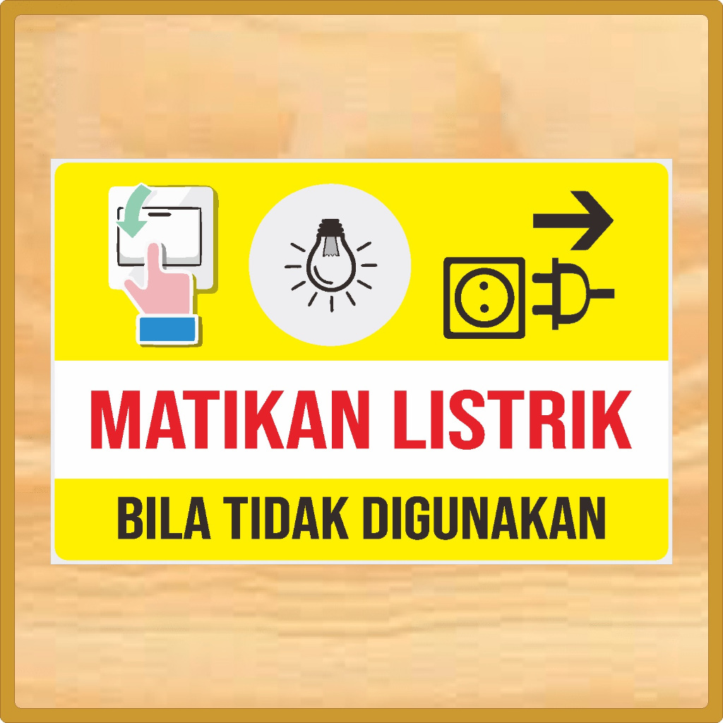 Jual Stiker Matikan Listrik Bila tidak Digunakan | Stiker Matikan Listrik | Stiker Hemat Listrik ...