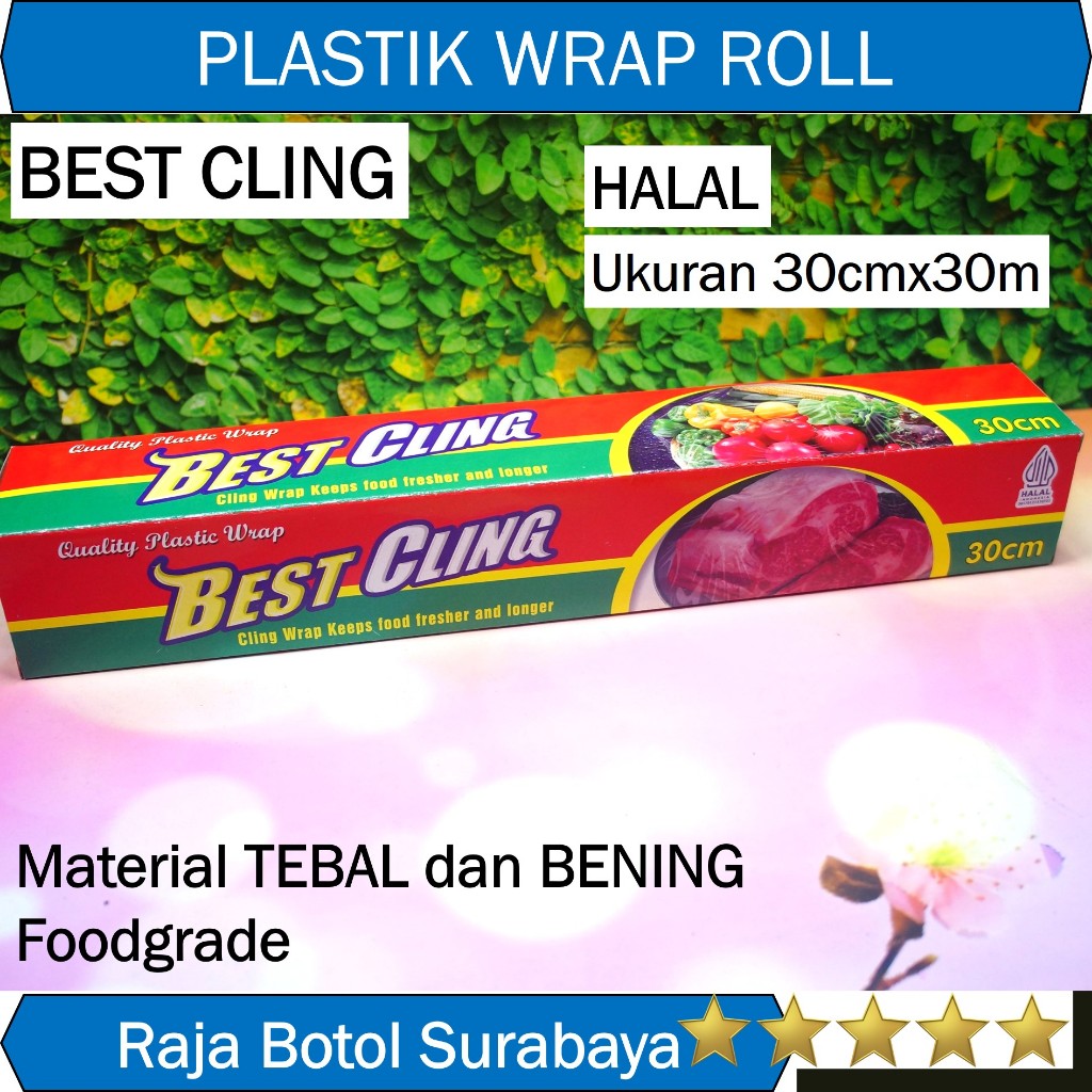 Jual Plastik Wrapping 30cm x 30m Makanan dengan pemotong best fresh ...
