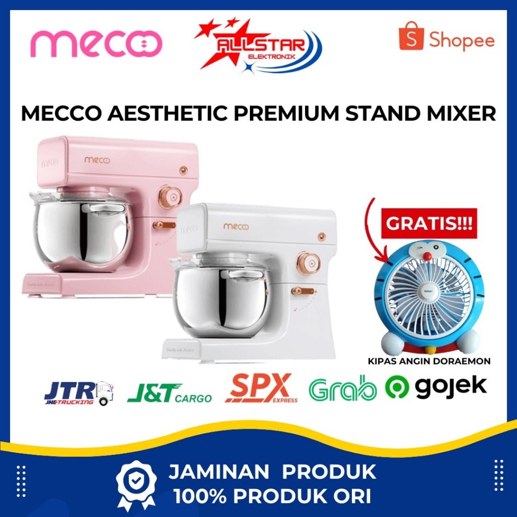Jual [Instant] Mecoo Aesthetic Premium Stand Mixer 6 Liter Smart LED ...