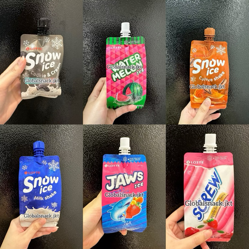 Jual LOTTE JAWS ICE ORANGE STRAWBERRY / LOTTE COOKIES&CREAM / LOTTE ...