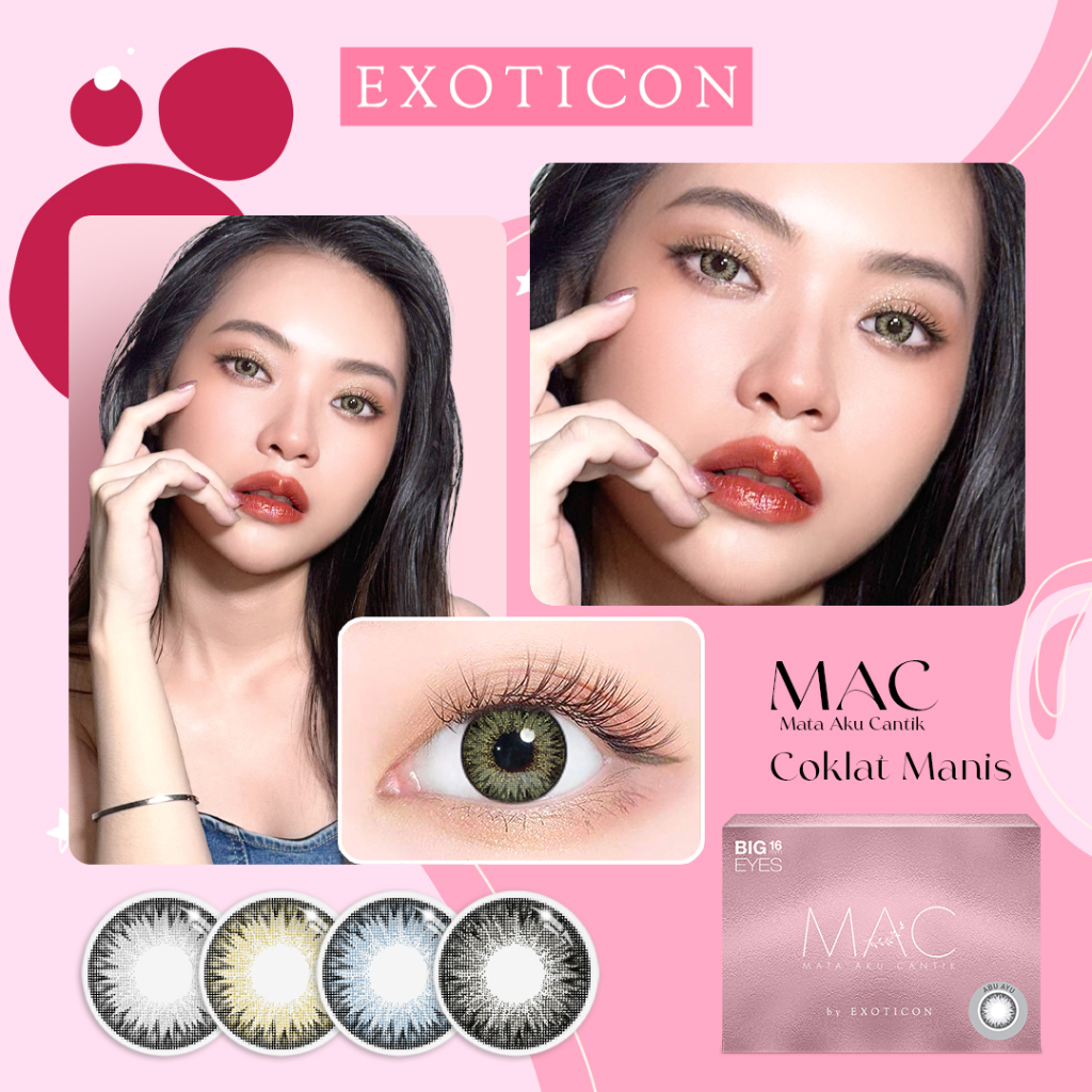 Jual Softlens X2 MAC 16 MM BIG EYES by EXOTICON / Softlen Soflen Warna ...