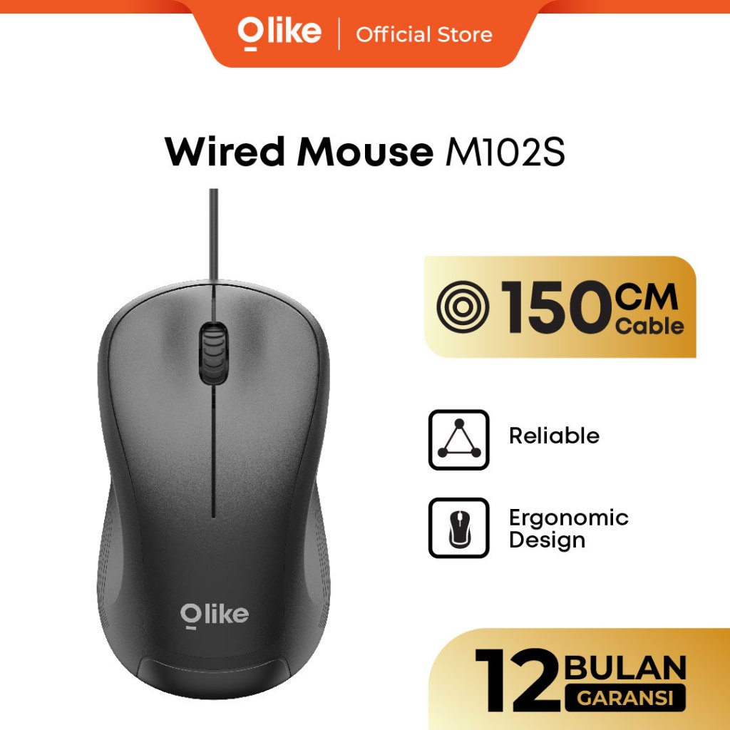 Jual OLIKE Mouse Wired M102S Ergonomic Design 1200 DPI | Mouse Kabel ...