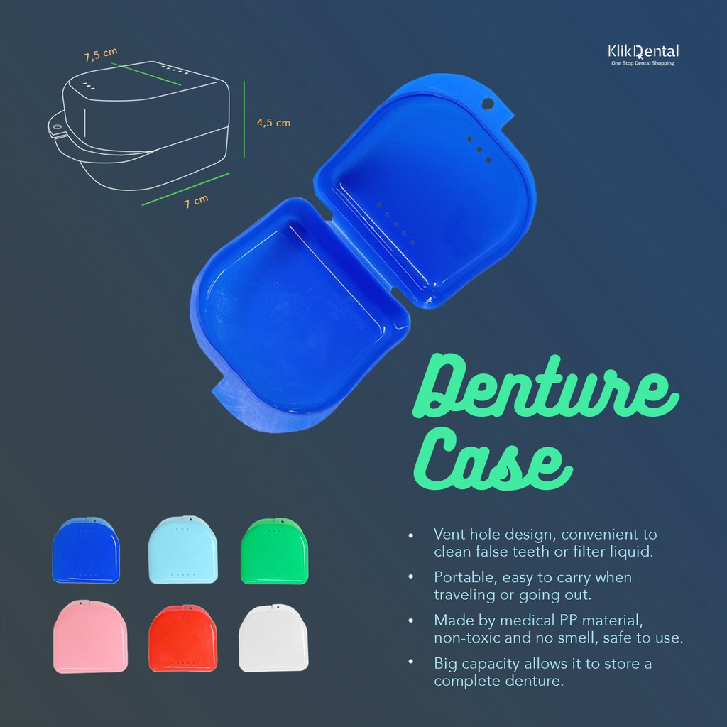 Jual KLIK DENTAL Denture Box / Tempat Protesa 1 pcs | Shopee Indonesia