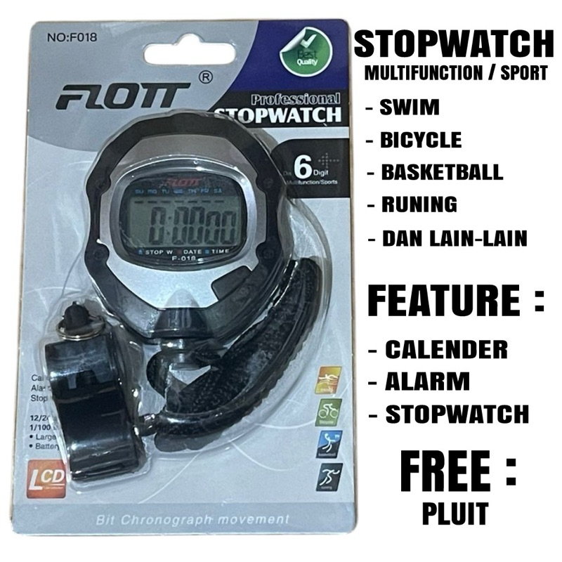Jual STOPWATCH FLOTT LCD PLUS TALI DAN PLUIT | Shopee Indonesia