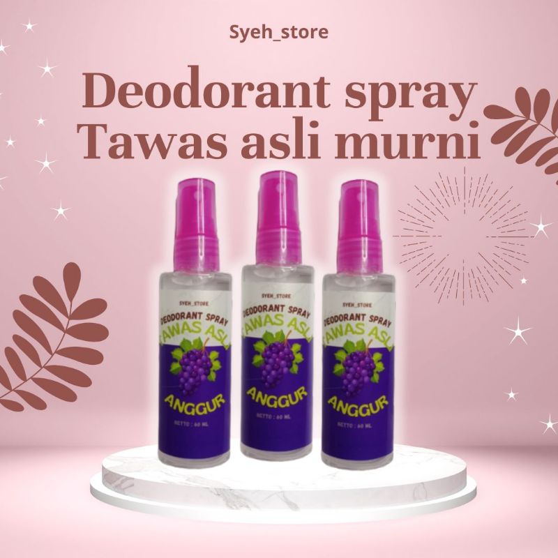 Jual PROMO 3 PCS, Deodorant spray tawas murni aroma Anggur | Shopee ...