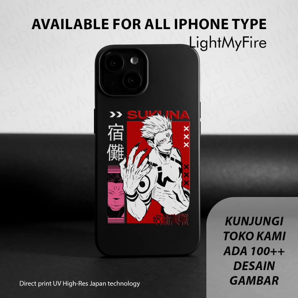 Jual iPhone case Sukuna Jujutsu Kaisen Casing iPhone Anime | Shopee ...