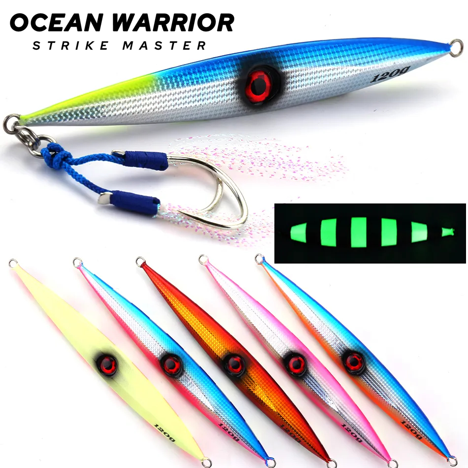 Jual OCEAN WARRIOR L15 Metal Jig 150gr Timah Hitam 3D UV Effect ...
