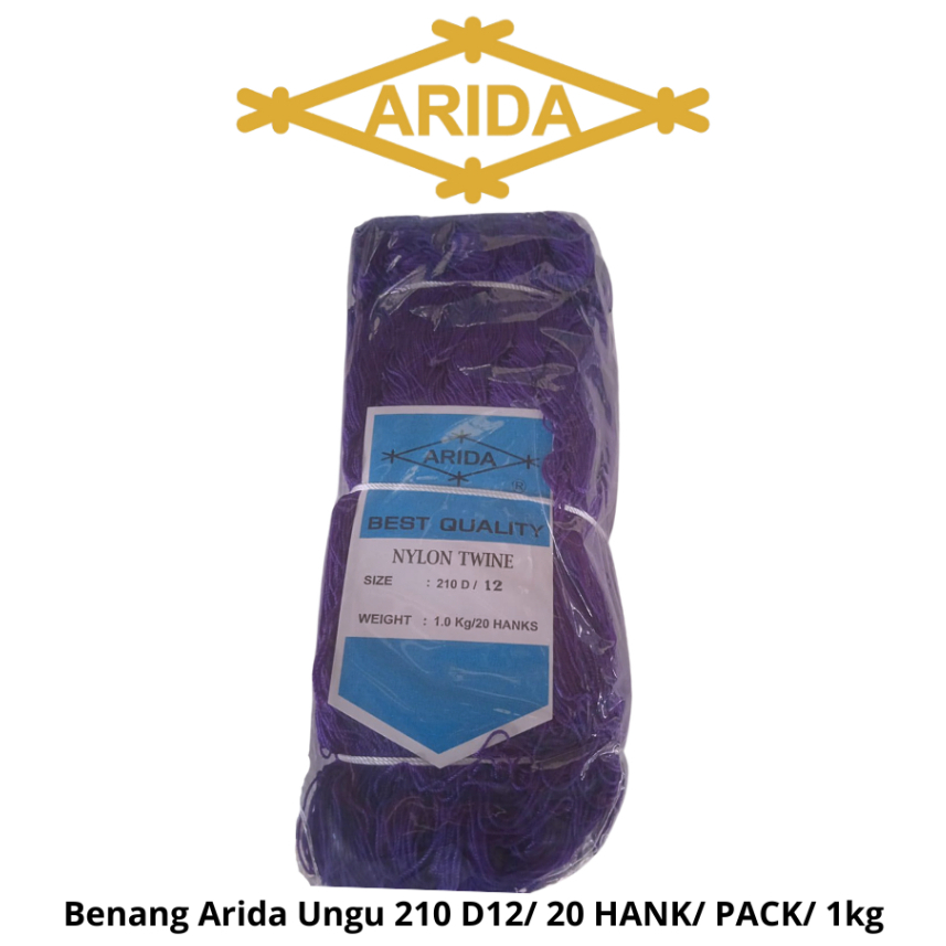 Jual Benang Arida Ungu, Hitam 210 D12/ 20 HANK/ PACK/ 1kg | Shopee Indonesia