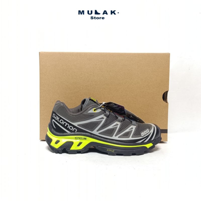 Jual Sepatu Trail Running XT-6 Brown Neon Green | Shopee Indonesia