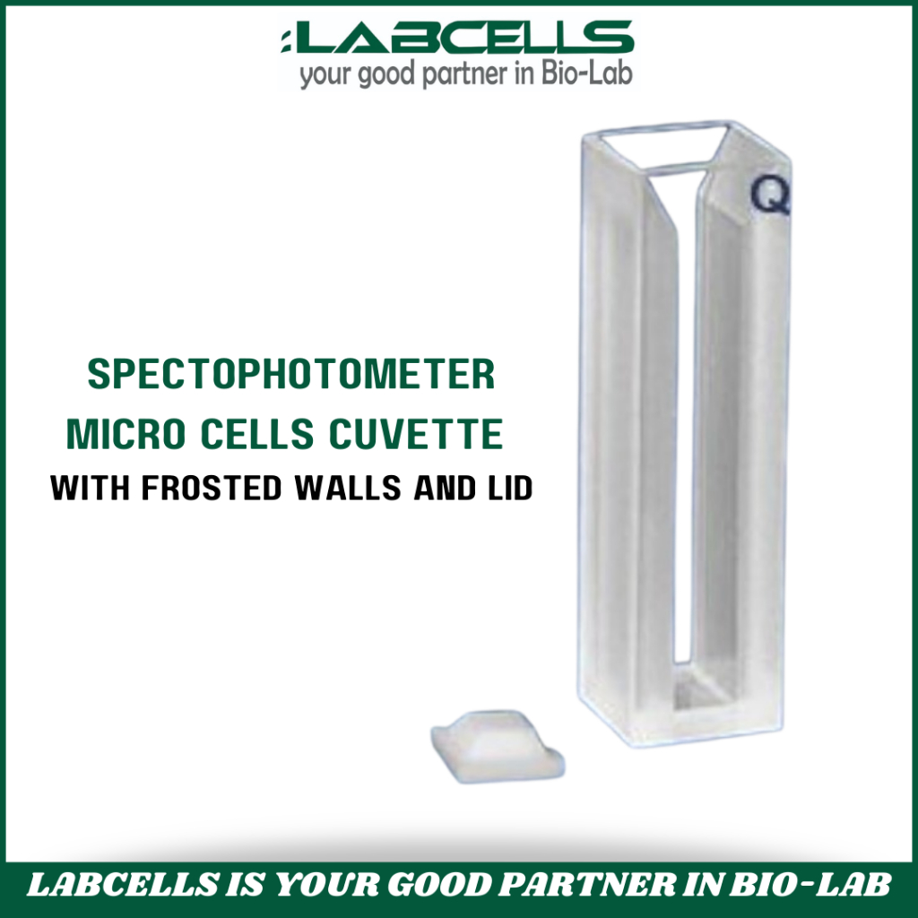 Jual Spectrophotometer Micro Cells Cuvette with Frosted Walls and Lid ...
