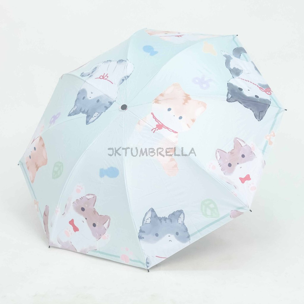 Jual Sun Umbrella Payung UV Protection Lipat 3 Motif Kucing Cat Anti ...