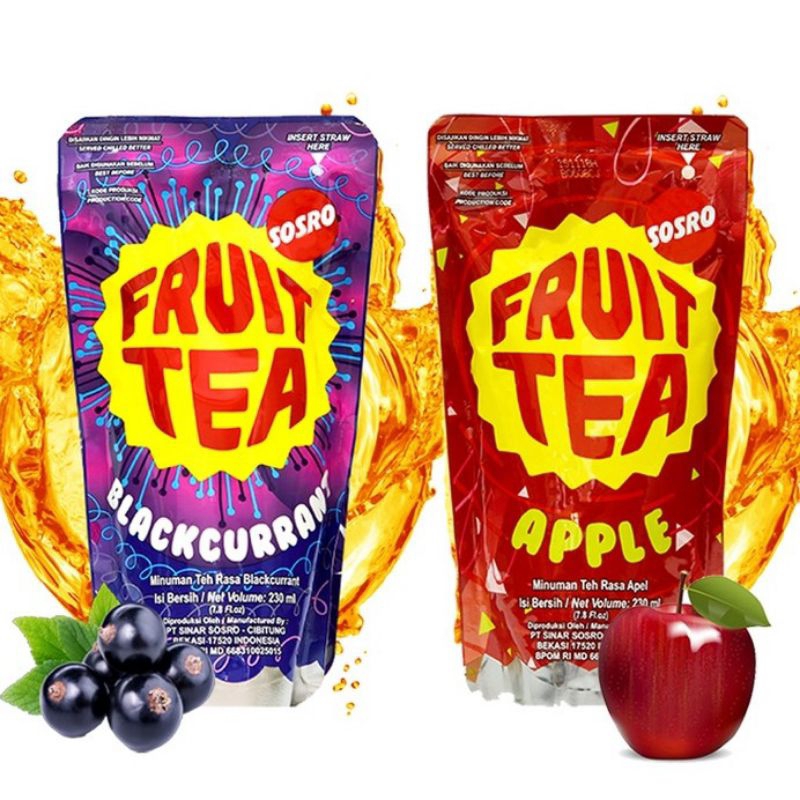 Jual SOSRO FRUITEA POUCH 200ML(Ecer) | Shopee Indonesia