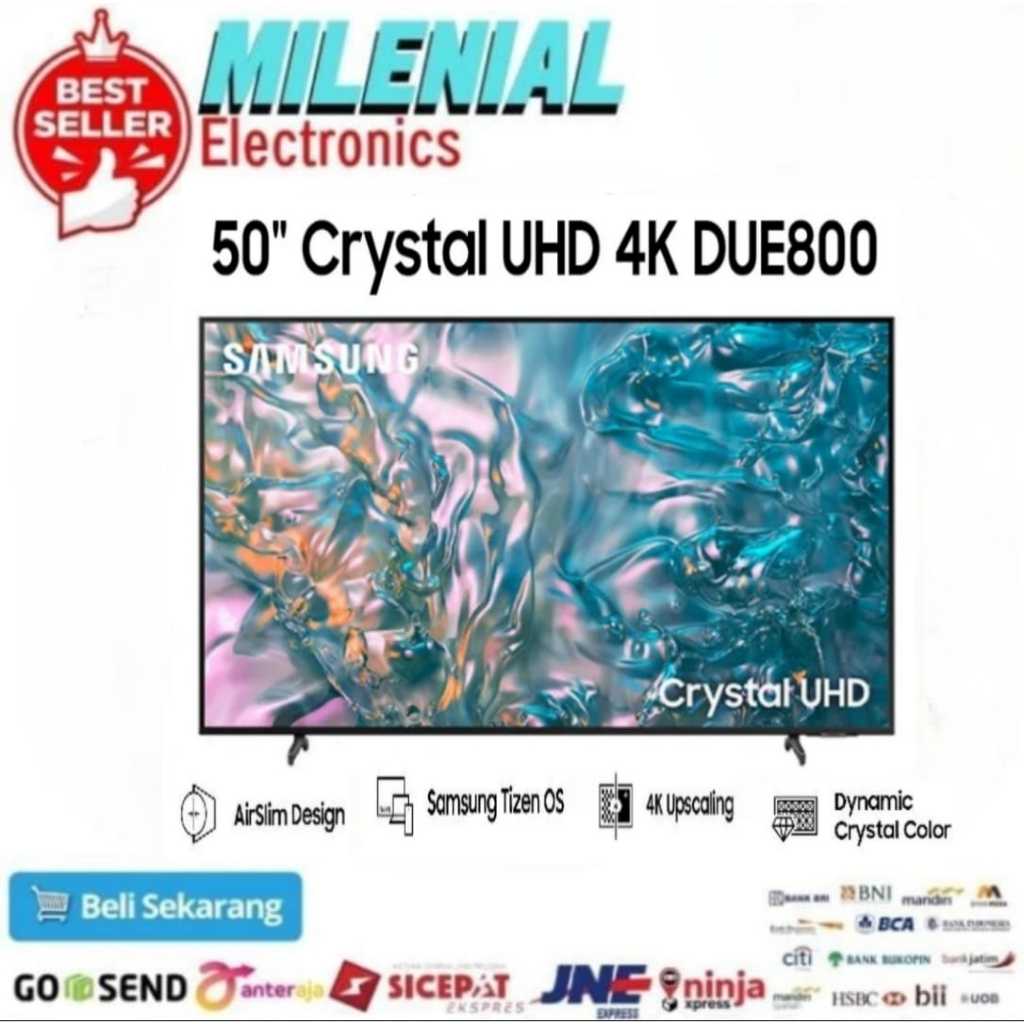 Jual SAMSUNG 50DUE800 SMART LED TV 50 Inch Crystal UHD 4K - UA50DUE800K | Shopee Indonesia