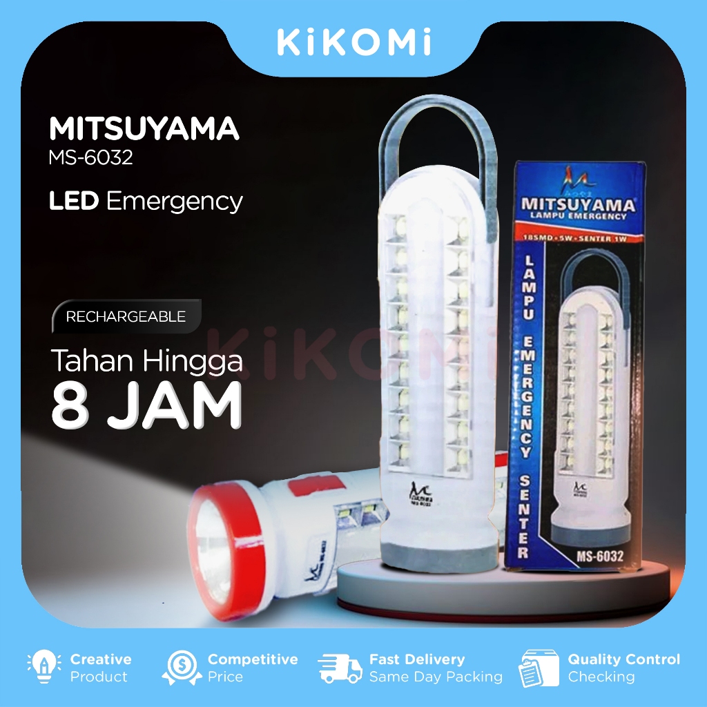 Jual Mitsuyama MS-6032 Lampu Senter Emergency LED Cahaya Putih Super ...