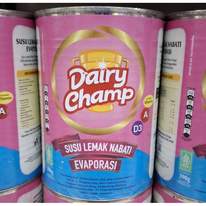 Jual Dairy Champ susu lemak nabati evaporasi 390gram | Shopee Indonesia