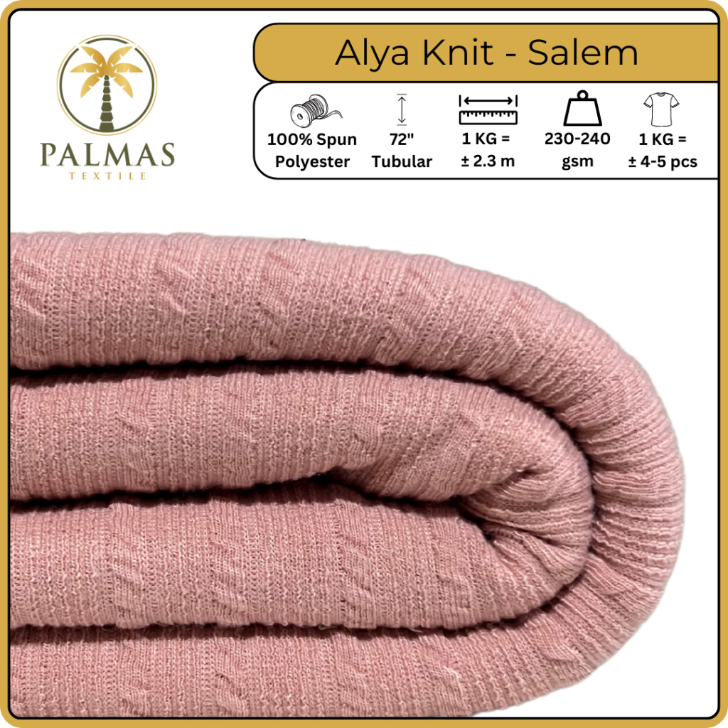 Jual Kain Alya Knit - Salem (Bahan Kaos) | Shopee Indonesia