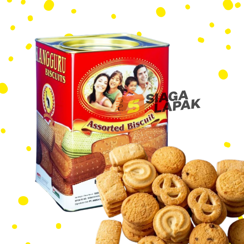 Jual Wafer KANGGURU KALENG 1KG Aneka Assorted Biscuits AIM Aneka Rasa ...