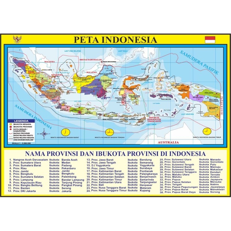 Jual Peta indonesia 38 propinsi gulung. | Shopee Indonesia
