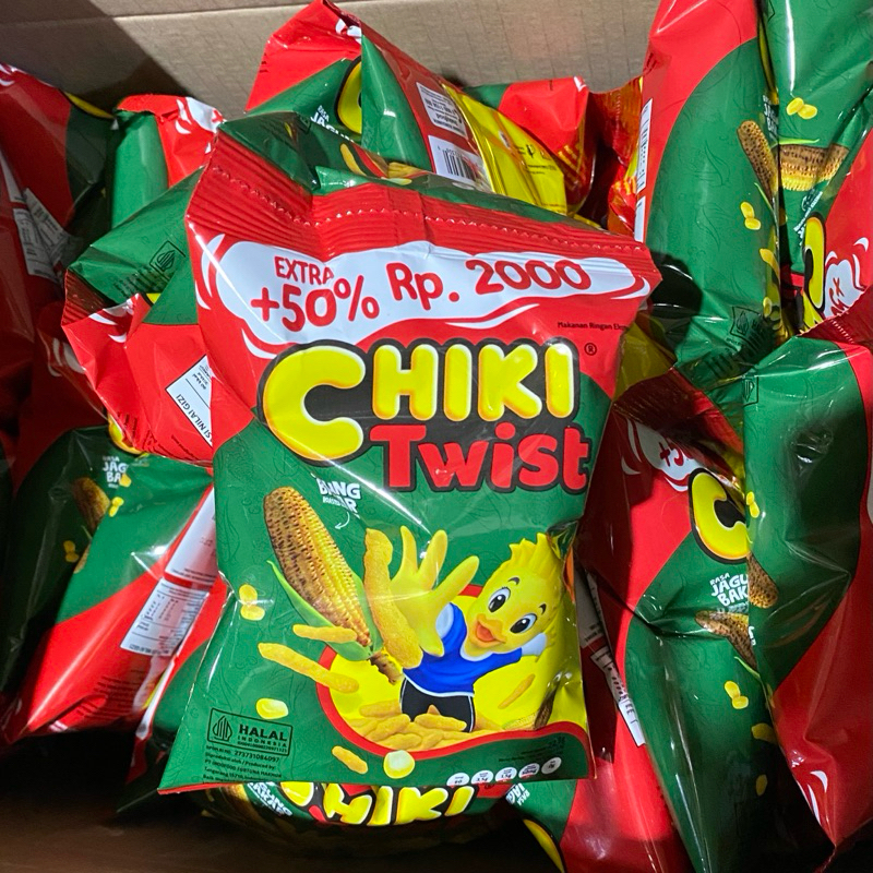 Jual CHIKI TWIST RASA JAGUNG BAKAR FLAMING HOT PEDAS RENCENG 22gr x 10 ...