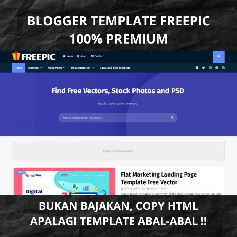 Jual TEMPLATE BLOGGER FREEPIC | Shopee Indonesia