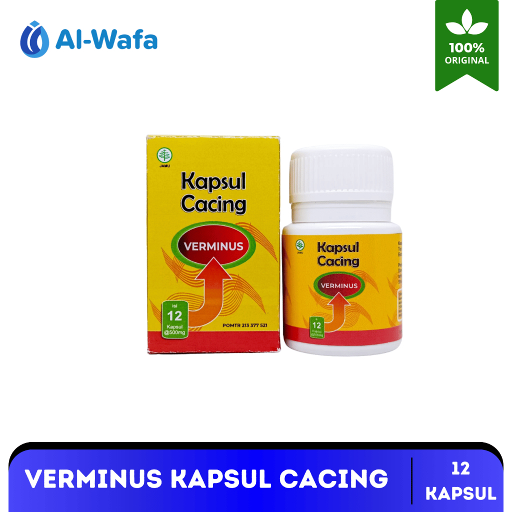 Jual VERMINUS kapsul cacing obat tipes dan penurun demam tinggi 12 ...