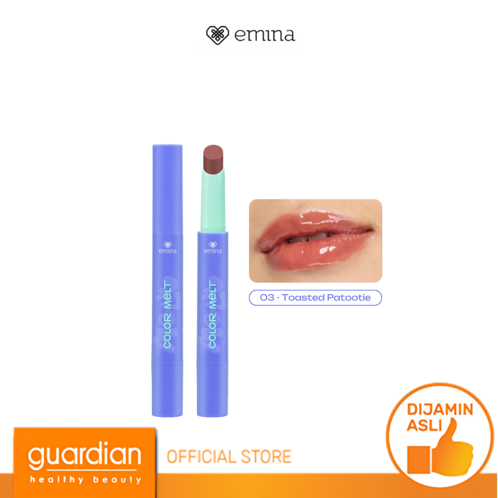 Jual Emina Hyalupeptide Color Melt Balm 03 Toasted - Tinted Lip Balm ...