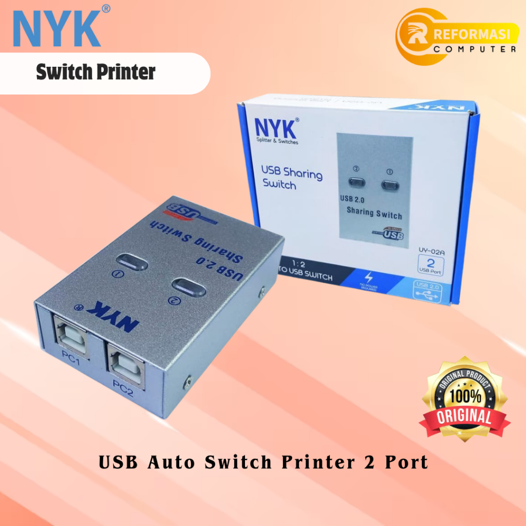 Jual USB Auto Switch Printer 2 Port | Shopee Indonesia