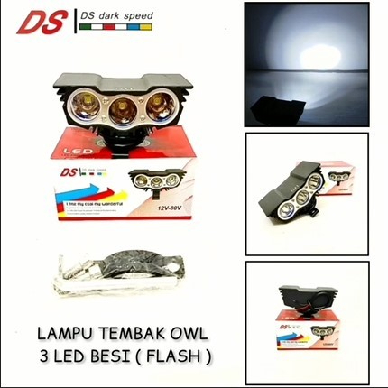 Jual LAMPU TEMBAK OWL 3 LEDD BESI ( FLASH ) | Shopee Indonesia