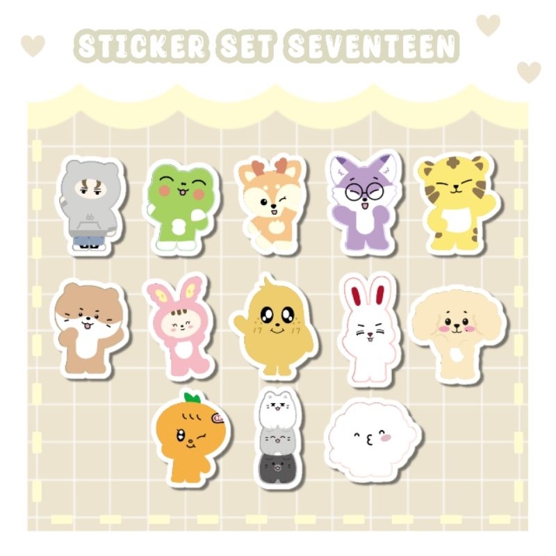 Jual Sticker Set Seventeen Miniteen 13pcs | Shopee Indonesia