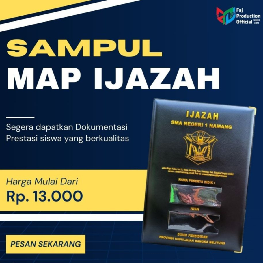 Jual Sampul Map Ijazah Costum Termurah | Shopee Indonesia