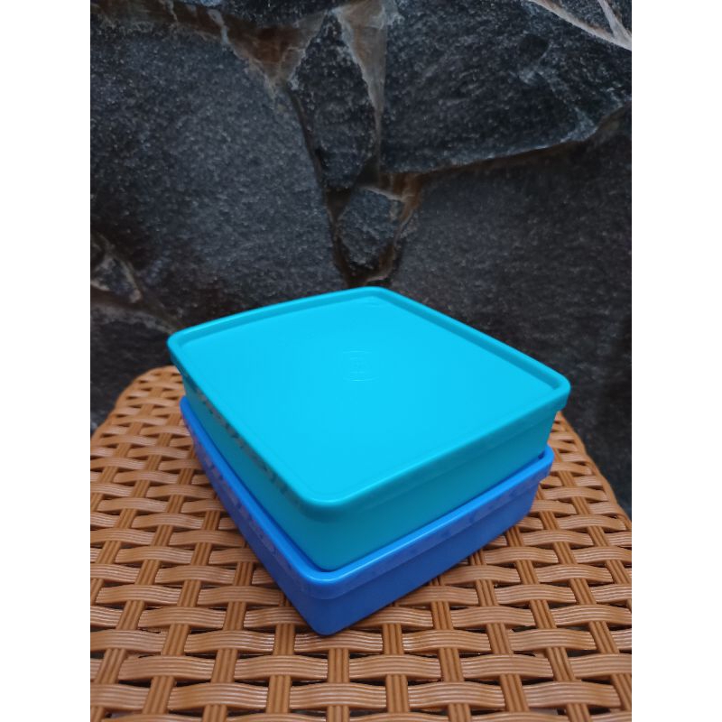 Jual Square Away 360ml 2PCS Tupperware (Biru & Tosca) | Shopee Indonesia