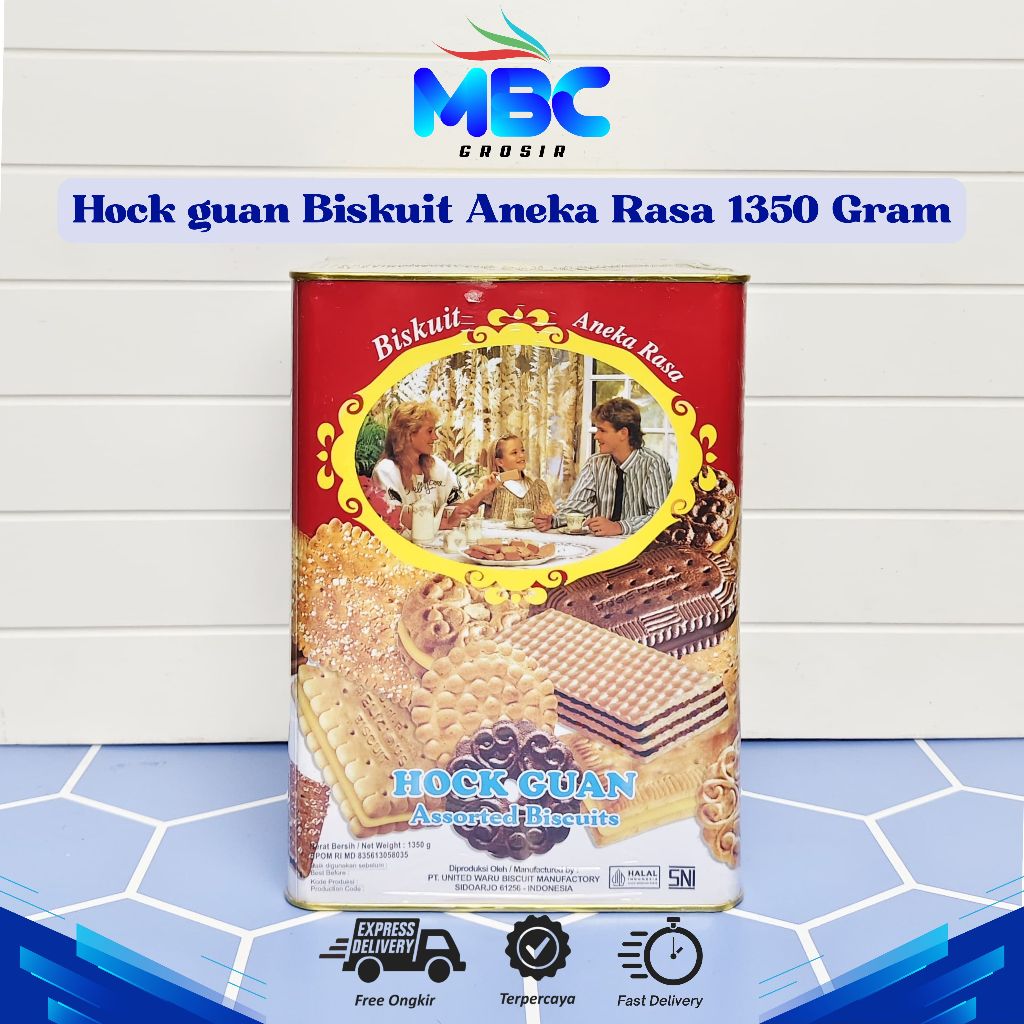 Jual Biskuit HOCK GUAN Kaleng Besar 1350g | Shopee Indonesia