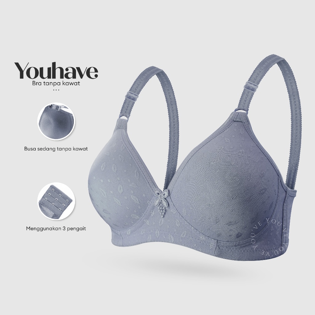Jual You've ( You Have ) BH Bra Wanita BH Tanpa Kawat Busa Sedang Motif ...