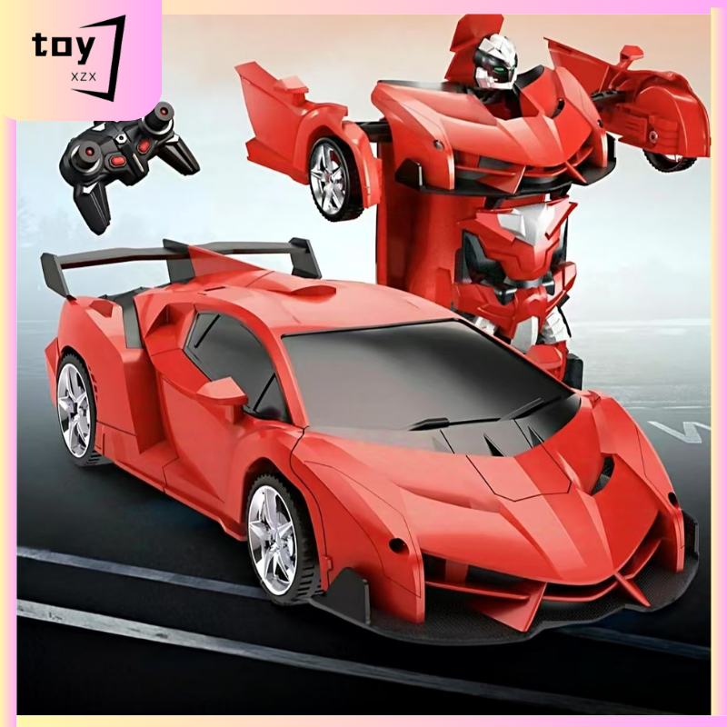 Jual Mainan Anak RC Mobil Transformasi Robot 1:18 Polisi 2 in 1 Baterai ...