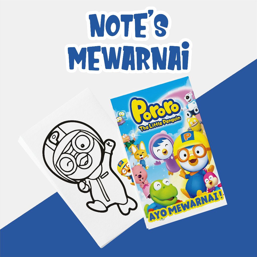 Jual Note Kecil Mewarnai Pororo - Buku Mewarnai Pororo | Shopee Indonesia