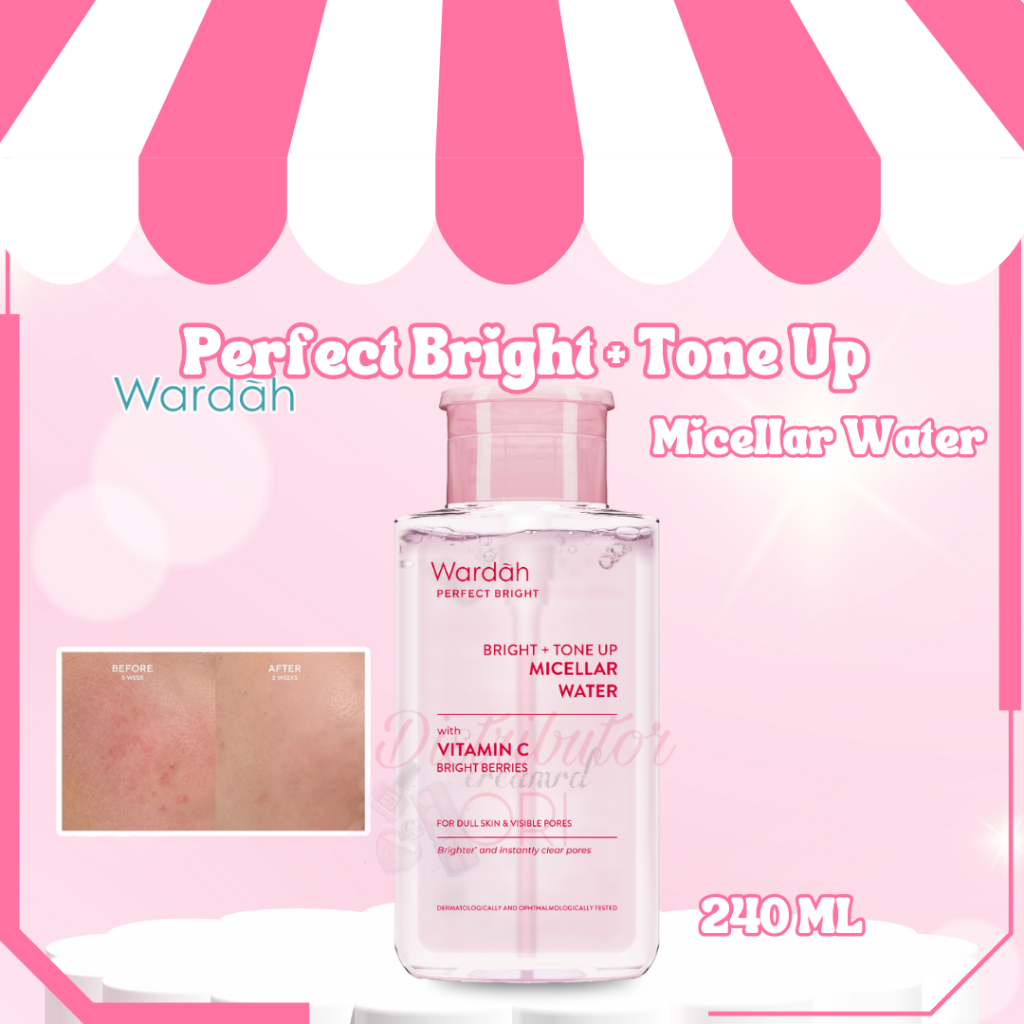 Jual Wardah Perfect Bright + Tone Up Micellar Water 240ml (Kemasan Baru ...